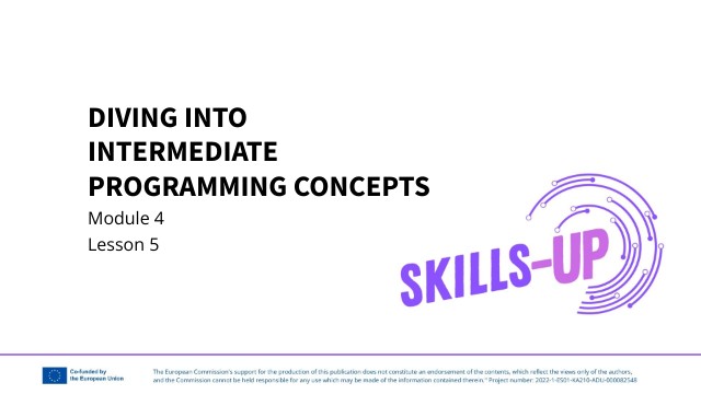 Skills Up Diving Into Intermediate Programming Concepts Genially
