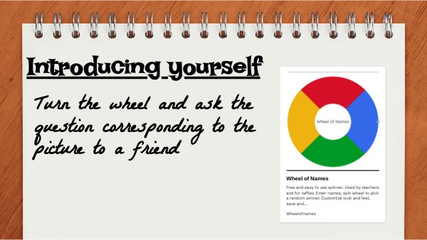 Introducing Oneself Genially