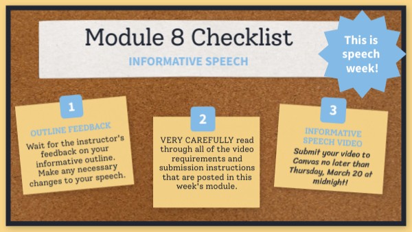 Module 8 Checklist Genially