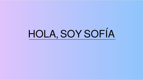 Hola Soy Sofía Genially