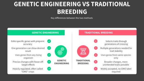 Genetic Engineering Vs Traditional Breeding Genially