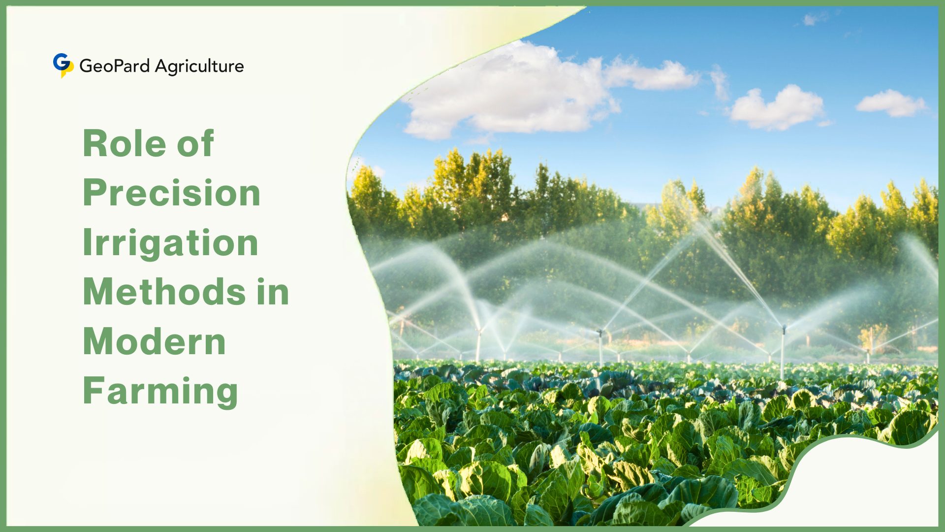 Role of Precision Irrigation Methods in Modern Farming - GeoPard Agriculture