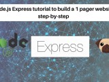 Node Js Express Tutorial To Build A 1 Page Website Step By Step