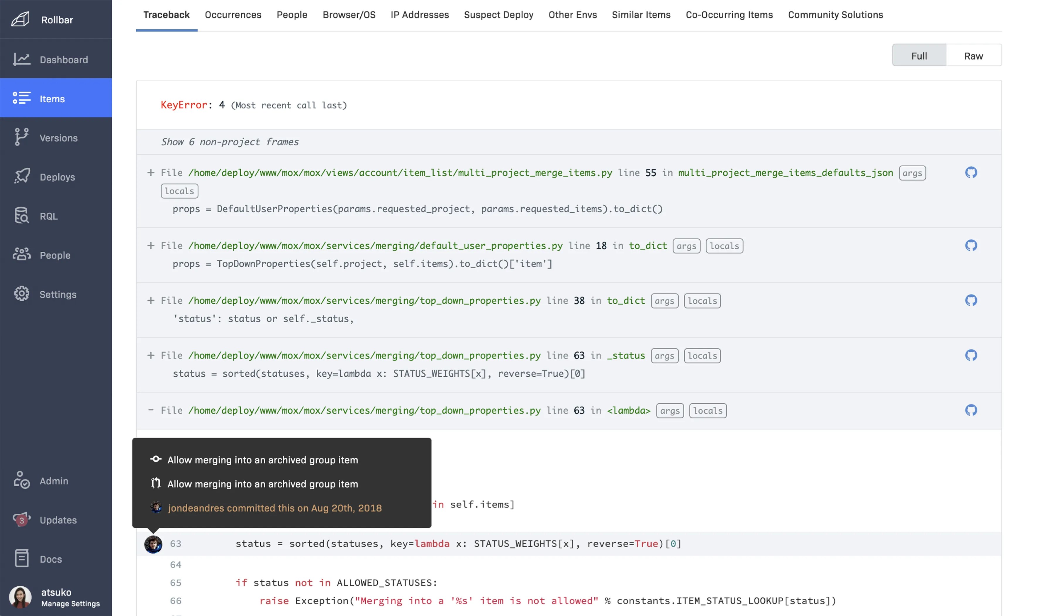 Rollbar Dx Connectors