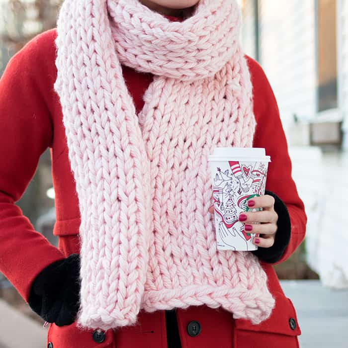 Jumbo Scarf Knitting Pattern - Gina Michele