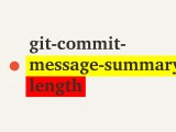 Git Commit Message Summary Length