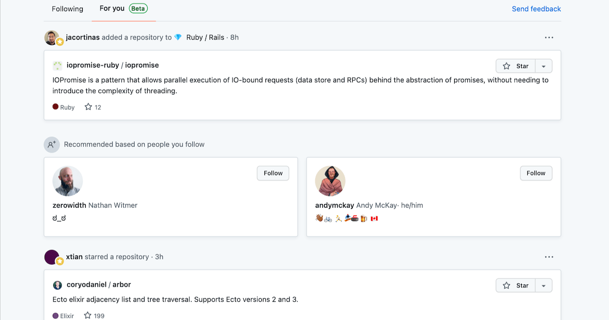 Improving Your Github Feed The Github Blog