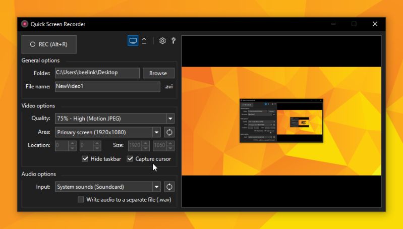Github Moduleart Quick Screen Recorder Lightweight Desktop Screen - HD Mountain Images for Desktop