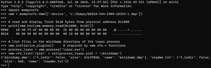 Api Python Base Ufrisk Memprocfs Wiki Github - Minimal Design Collection - 4K Quality