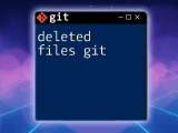 Git Commit Deleted Files A Quick Guide