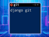Mastering Django Git A Quick Command Guide