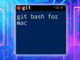 Mastering Git Bash For Windows Quick Commands Guide