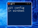 Mastering Git Bash Terminal Windows A Quick Guide