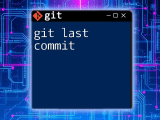 Mastering Git Log Show Last Commit With Ease