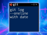 Mastering Git Log Oneline With Date Explained