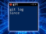 Mastering Git Log Options A Quick Guide