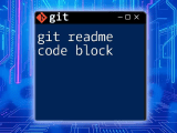 Git Readme Code Block Crafting Clear Instructions