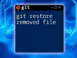 Mastering Git Restore Quick Guide For Efficient Workflow
