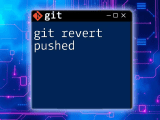 Revert Push Git Your Quick Guide To Undoing Changes