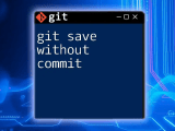 Git Save Without Commit A Quick Guide
