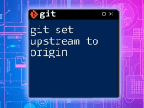 Mastering Git Pull Upstream A Quick Guide