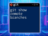 Mastering Git Remote Branches In A Nutshell