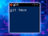 Mastering Git Tmux Quick Commands For Efficient Workflow
