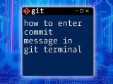 How To Enter Commit Message In Git Terminal Effortlessly