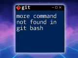 Bash Git Command Not Found Quick Fixes And Tips
