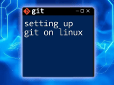 Setting Up Git On Linux A Quickstart Guide
