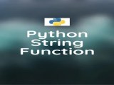 Python String Function Important Concept