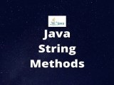 Java String Methods Important Concept