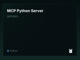 Mcp Python Server By Jatindera Glama