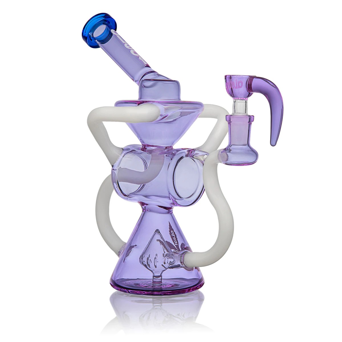 Purple 9" Iris Recycler by Aleaf - Glass Bunker
