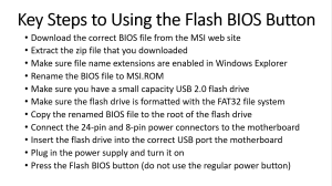 How to Use the MSI Flash BIOS Button - Glenn's SQL Server Performance