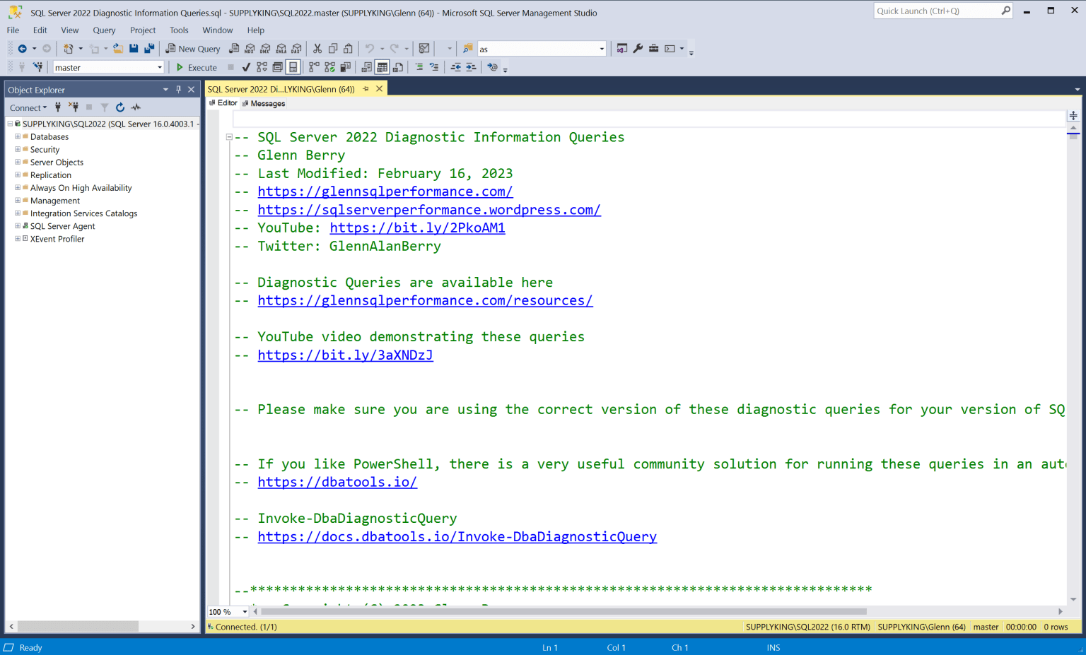 SQL Server 2022 Cumulative Update 1 - Glenn's SQL Server Performance
