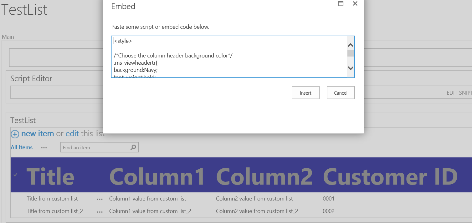 Column header formatting in SharePoint list Quick Edit or Datasheet ...