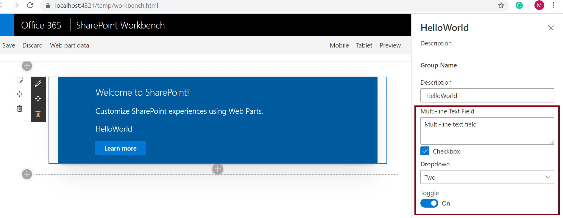 In 2 steps instantly create custom property in SharePoint Framework - SPFx web part pane ...