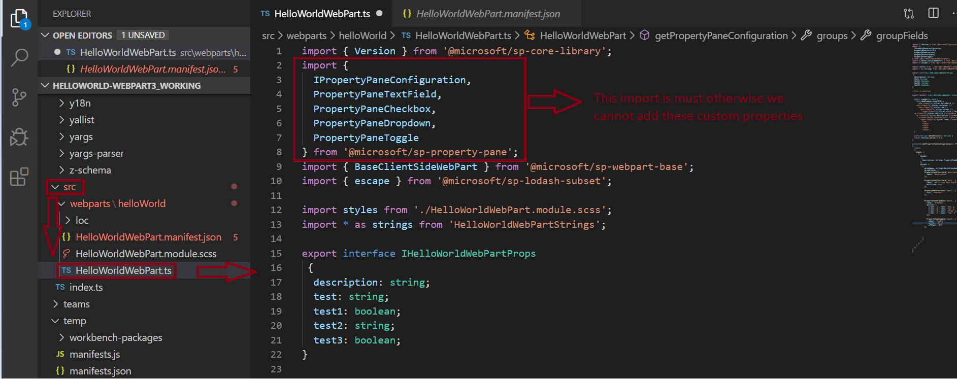 In 2 steps instantly create custom property in SharePoint Framework - SPFx web part pane ...