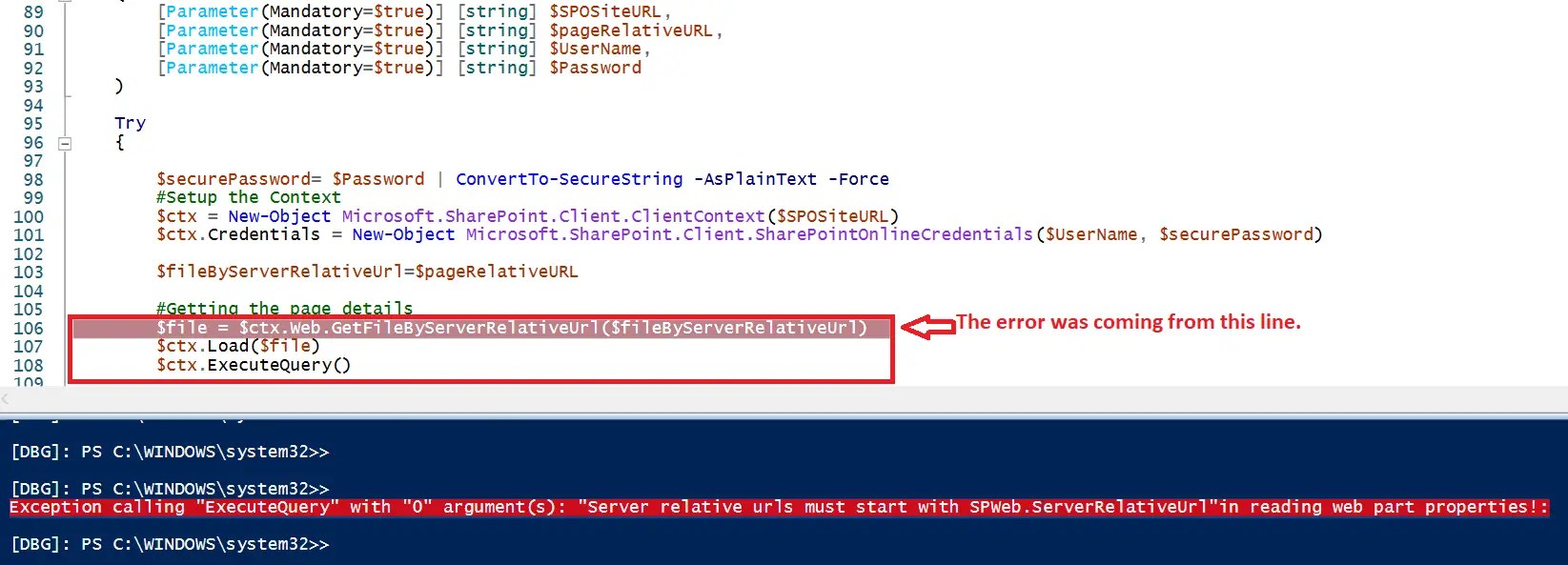 Instantly Fixed: Server relative urls must start with SPWeb.ServerRelativeUrl" - Global SharePoint