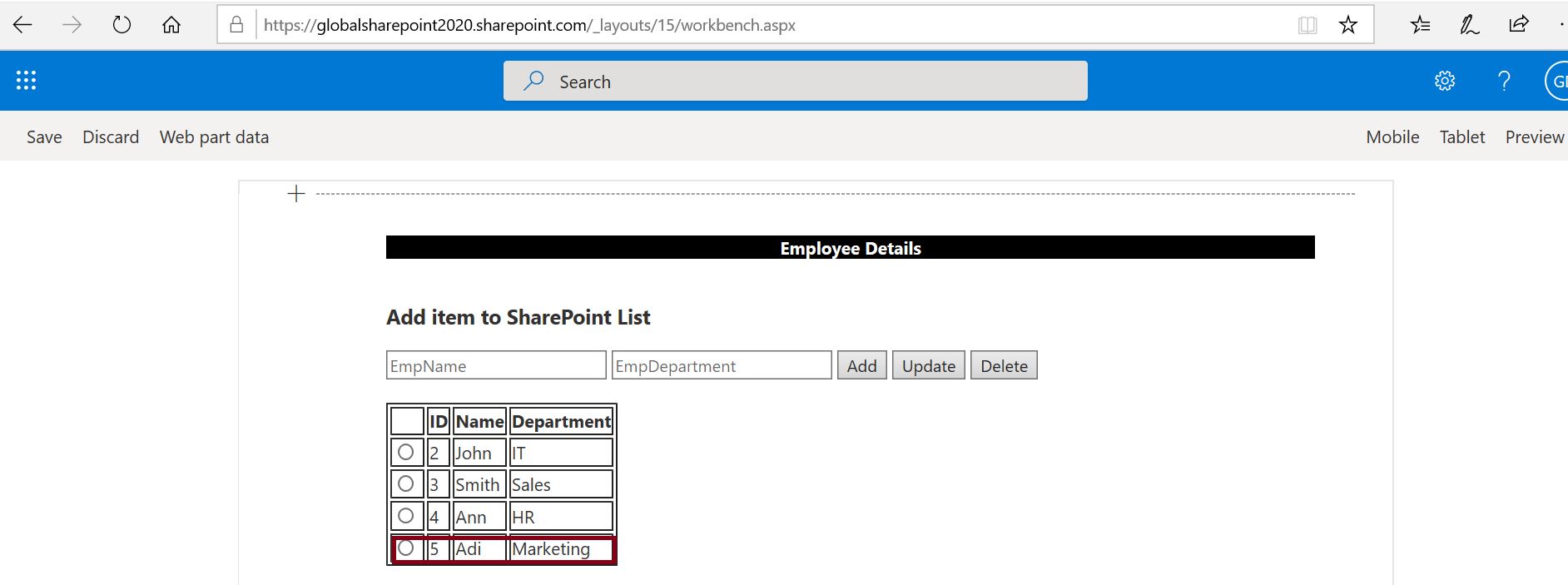 SharePoint Online: CRUD operations using SPFx and PnP JS - Global SharePoint