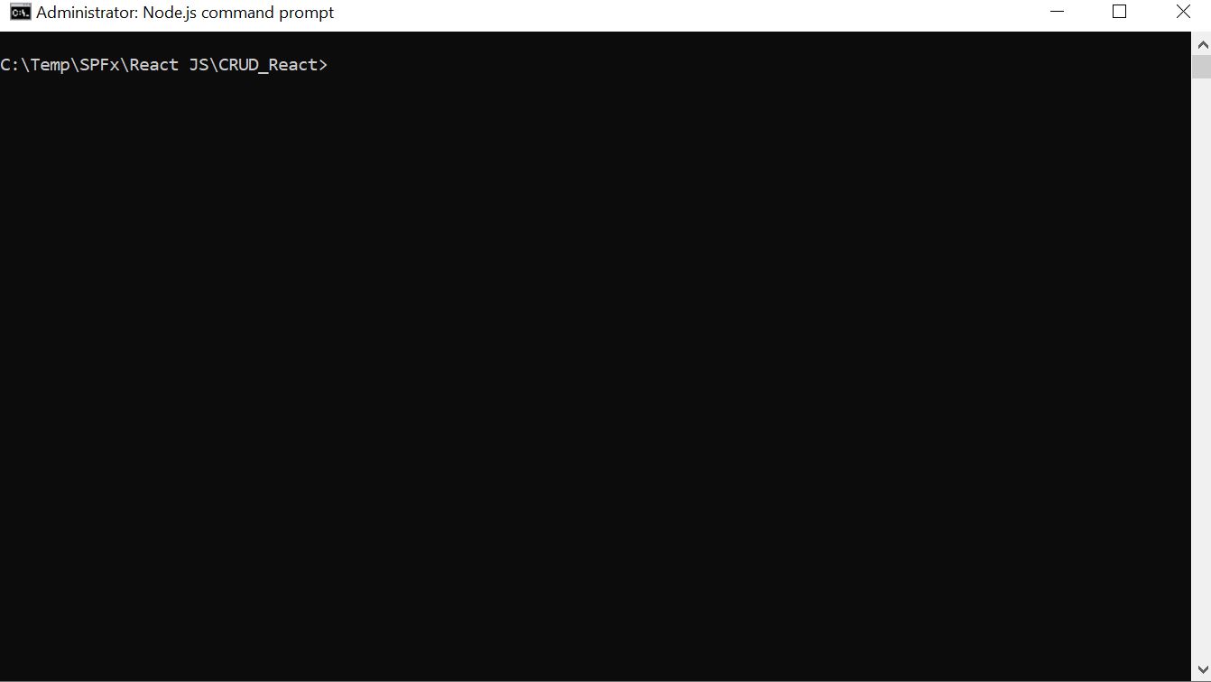 Crud Operation In Sharepoint Online List Using Spfx Reactjs Framework Global Sharepoint