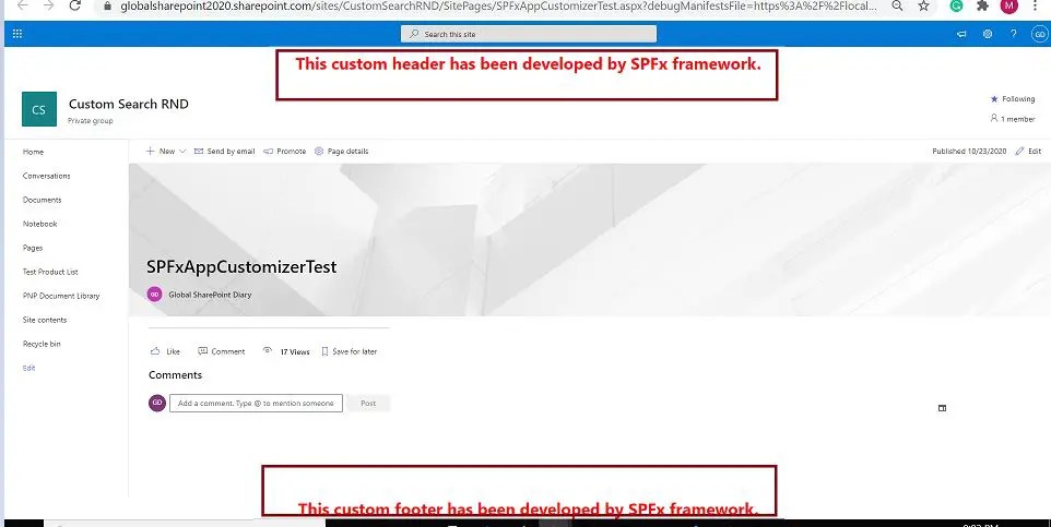 Sharepoint Framework Header Footer Add Custom Header And Footer Using
