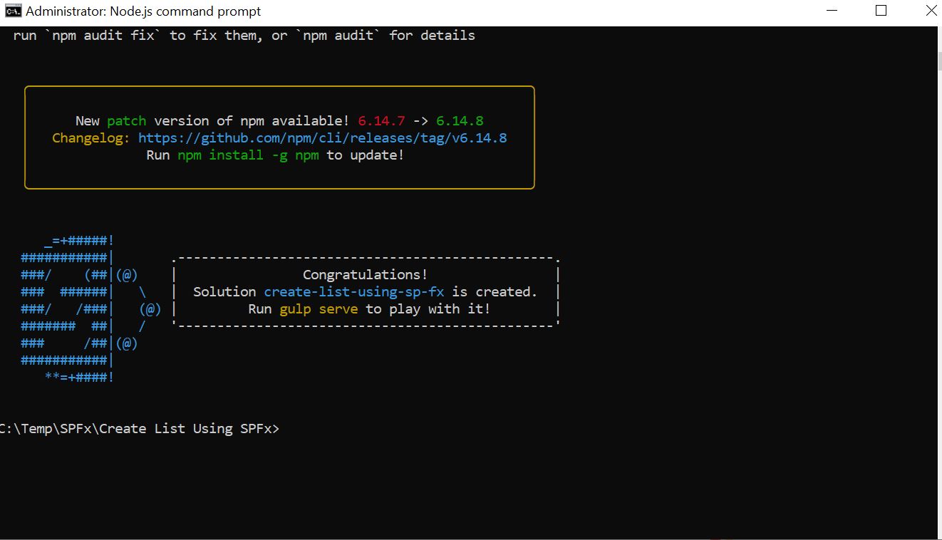 Create List in SharePoint Online using SPFx (SharePoint Framework) - Global SharePoint