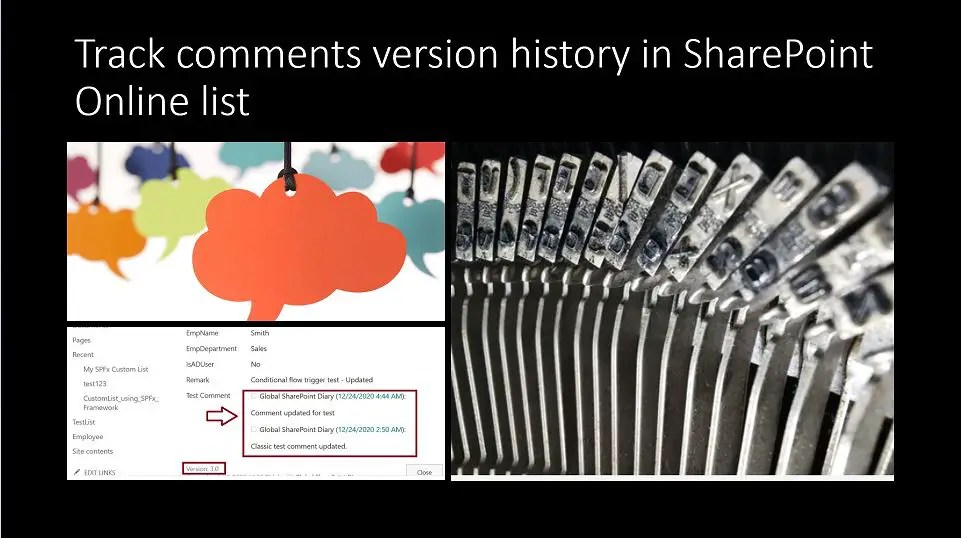 Track Comments In SharePoint Online list Archives - Global SharePoint