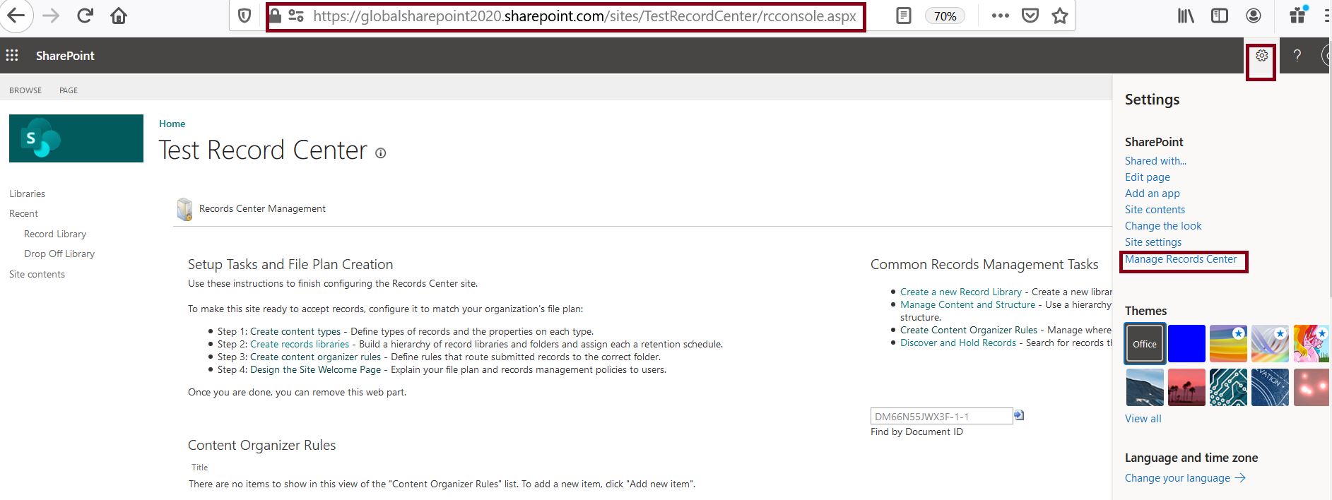 Understanding the record center in SharePoint Online - Part 2 - Global SharePoint
