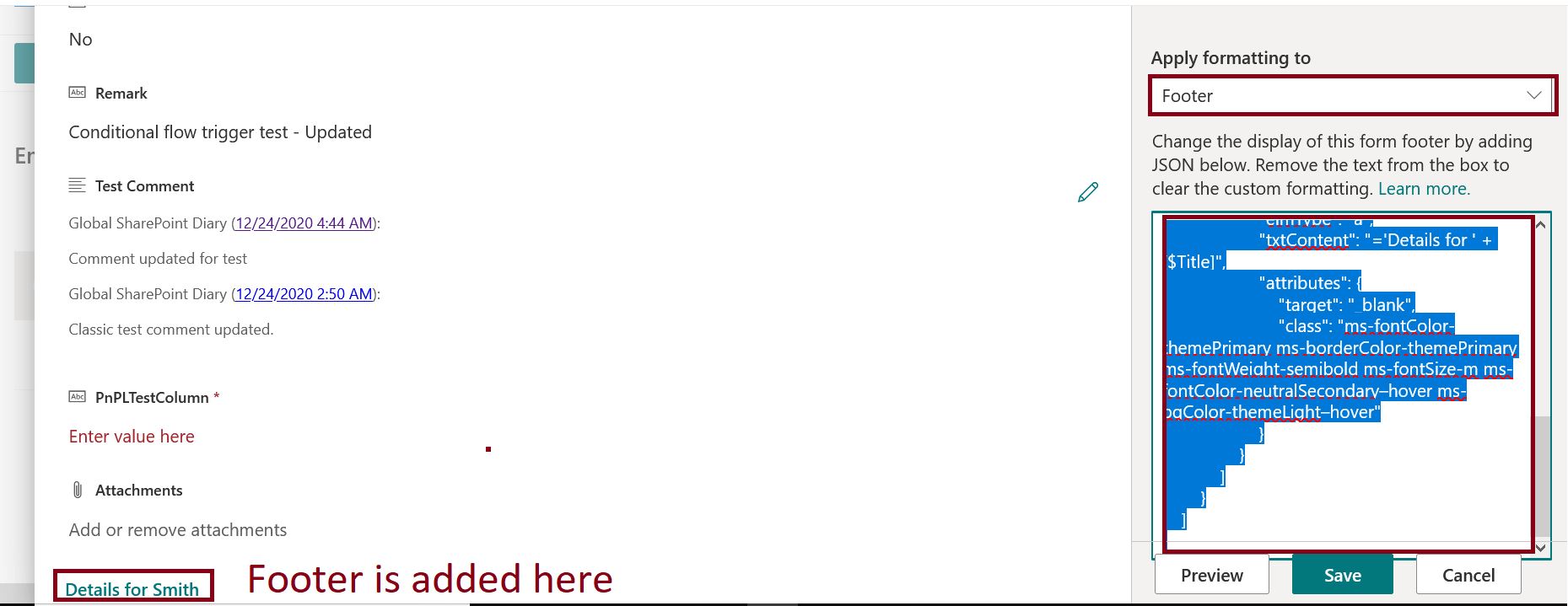 Customize the list form using JSON in SharePoint Online step by step - Global SharePoint