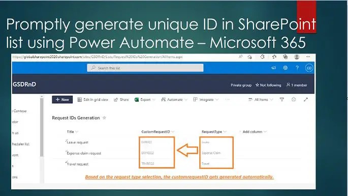 Generate Unique ID in SharePoint List Using Power Automate - Global ...