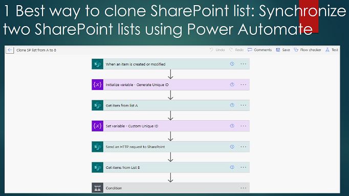 1 Best way to clone SharePoint list: Synchronize two SharePoint lists using Power Automate ...