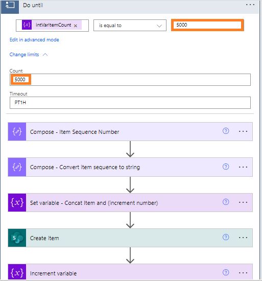 Quickly add multiple items in SharePoint list using power automate - more than 5000 - Global ...